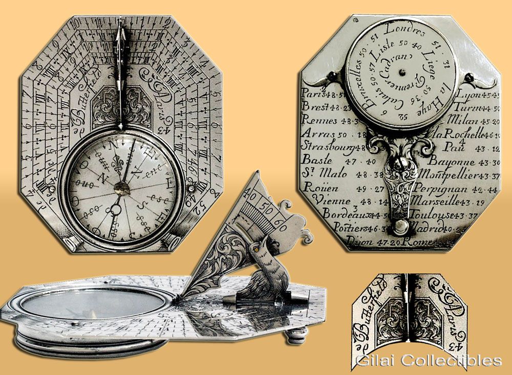 Late 17th Century Silver Horizontal \'Butterfield Sundial’. - Gilai ...