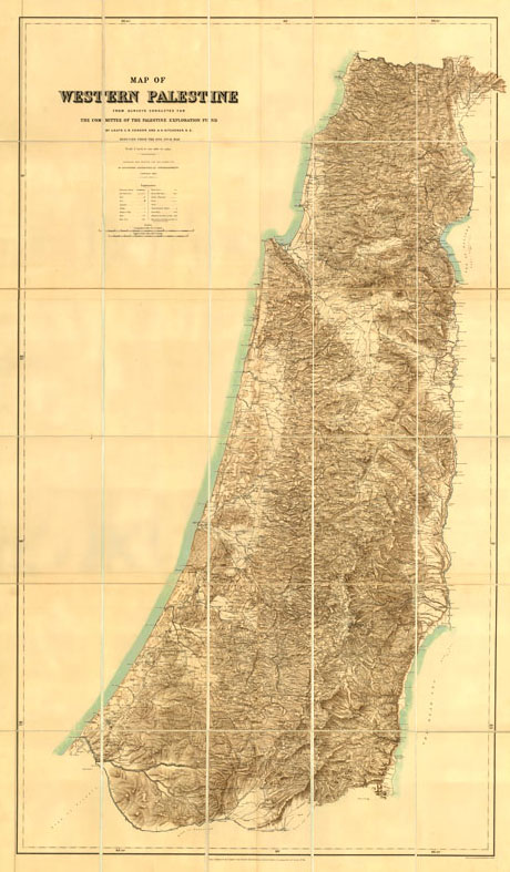 Conder and Kitchner Map of Palestine 1881. The PEF Survey Map. - Gilai ...