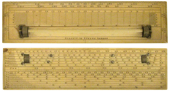 A Rare 19 Century Ivory Rolling Rule and Sector by Elliott. - Gilai ...