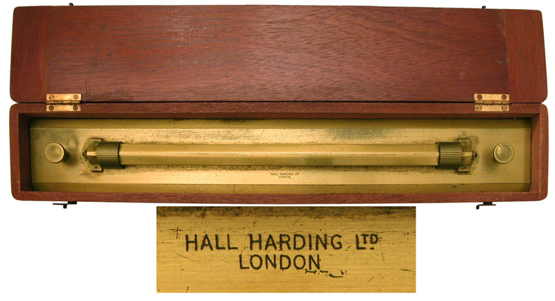 Brass Parallel Rolling Rule In Original Mahogany Box by Hall Harding ...